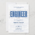 Engineering Graduation Engineer White Draft Party Invitation | Zazzle