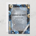 Engineering Graduation Gears Blueprint Photo Invitation | Zazzle