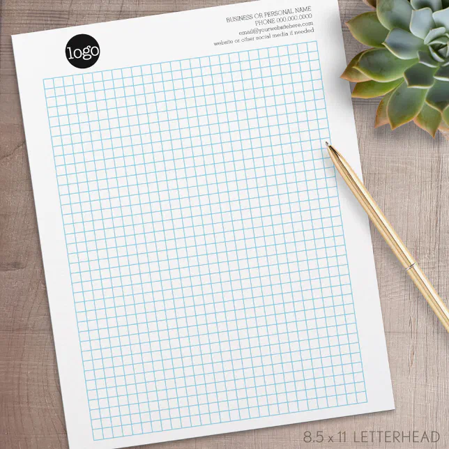 Engineering Graph Pad Calcpad with Company Logo Letterhead | Zazzle