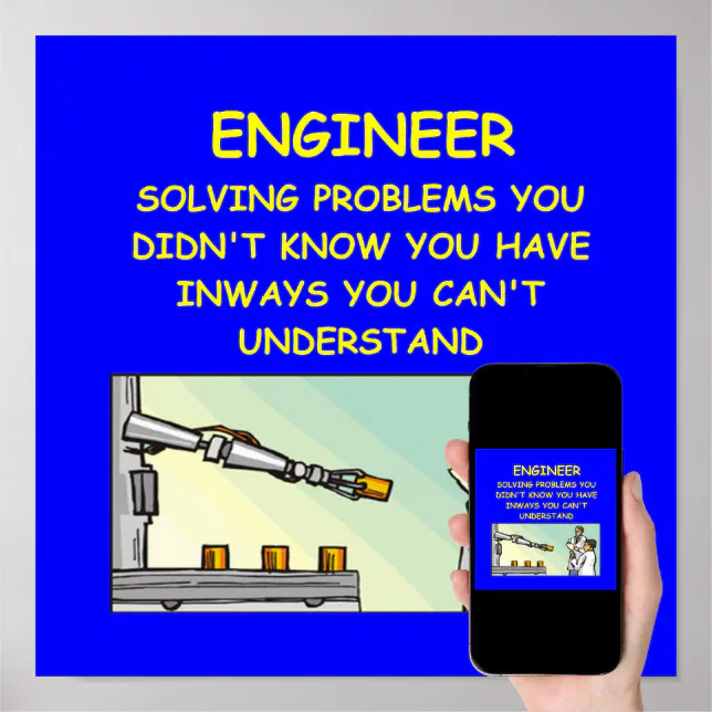 engineering joke poster | Zazzle