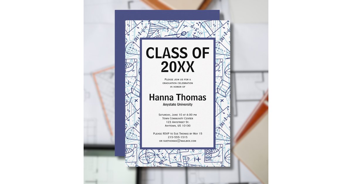 Engineering Mathematics Graduation Invitation | Zazzle
