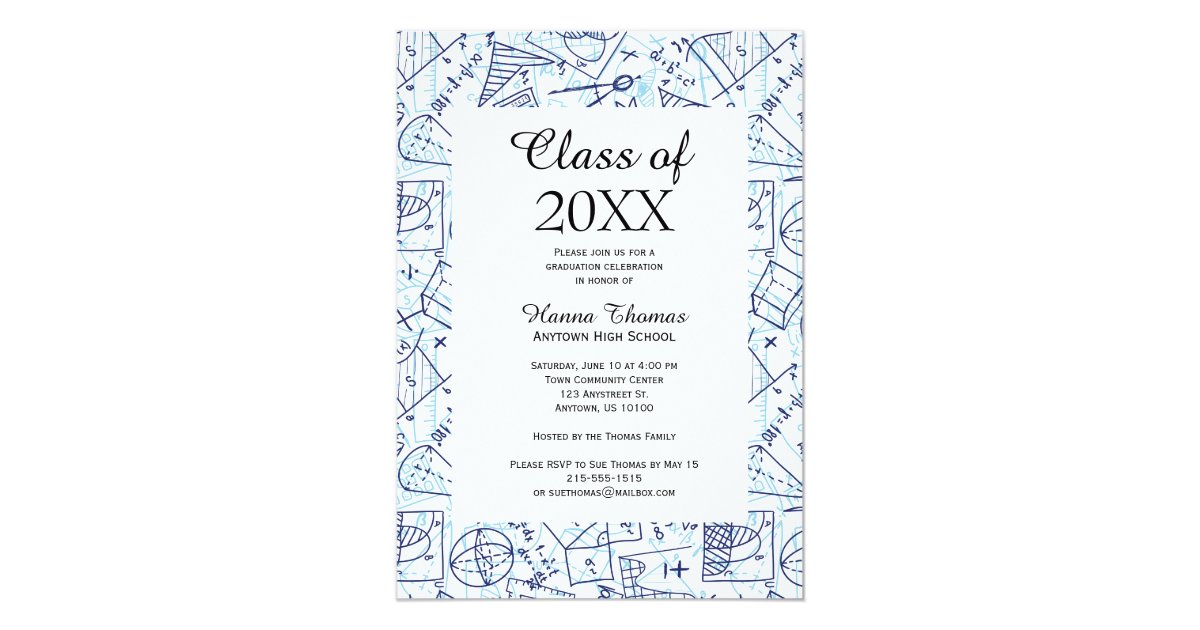 Engineering Mathematics Graduation Invitation | Zazzle.com