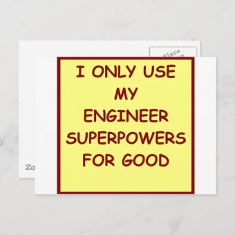 engineering postcard | Zazzle