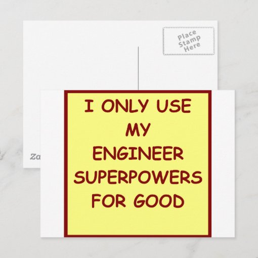 engineering postcard | Zazzle