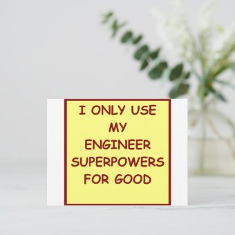 engineering postcard | Zazzle