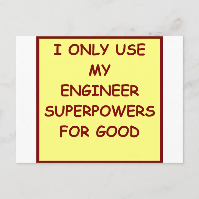 engineering postcard | Zazzle