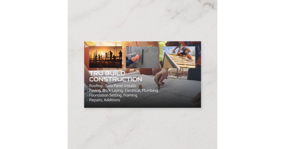 Engineers Look at Blueprint | Blue Collar Business Card | Zazzle