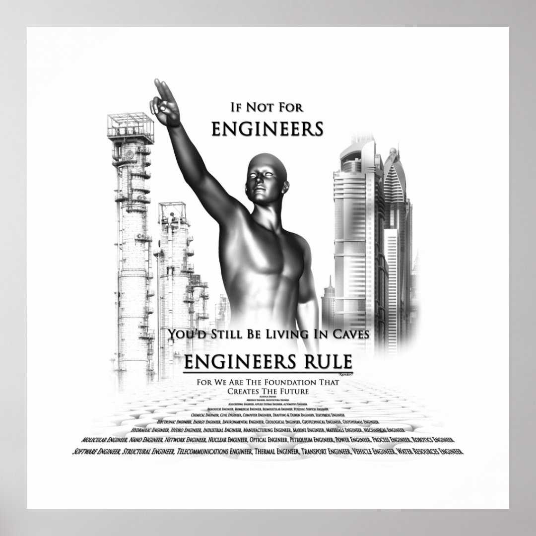Engineers Rule Archival Poster | Zazzle