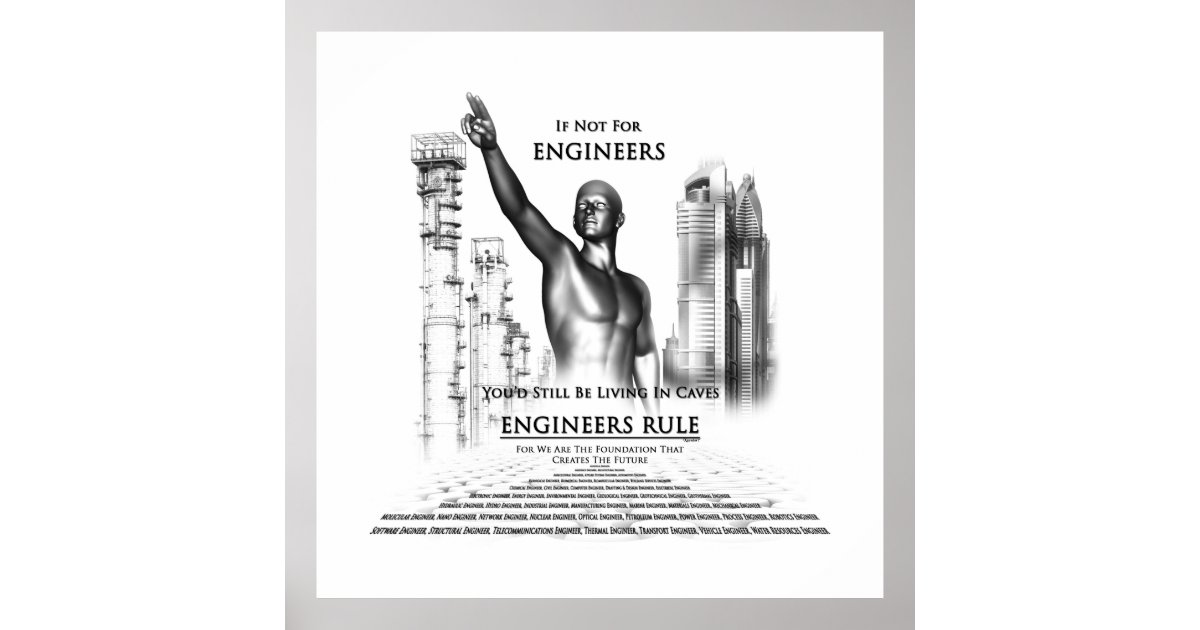 Engineers Rule Archival Poster | Zazzle
