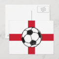 England Flag | Football Ball Postcard | Zazzle
