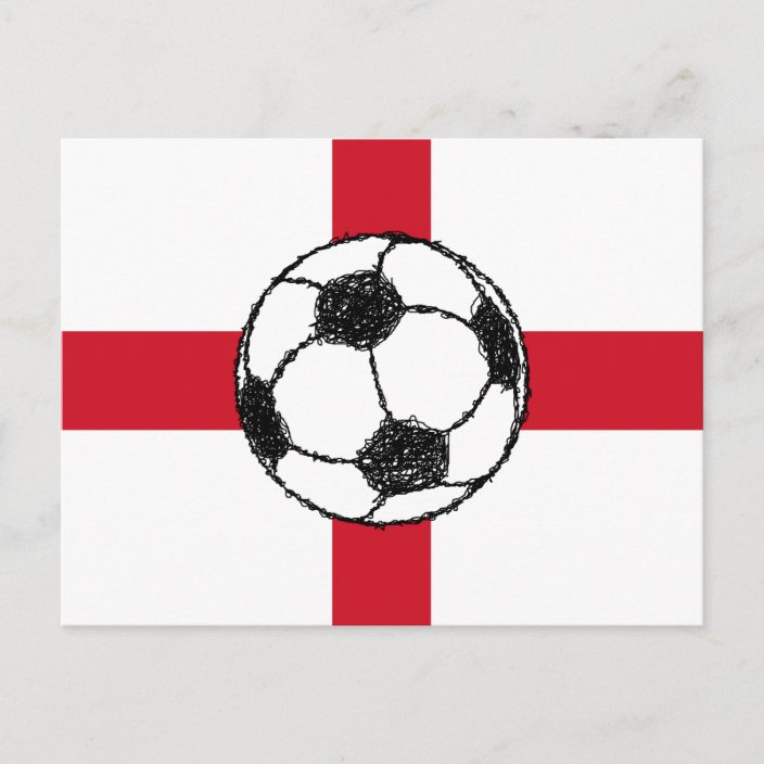 England Flag | Football Ball Postcard | Zazzle.com
