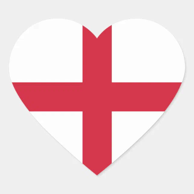 England Flag Heart Sticker | Zazzle