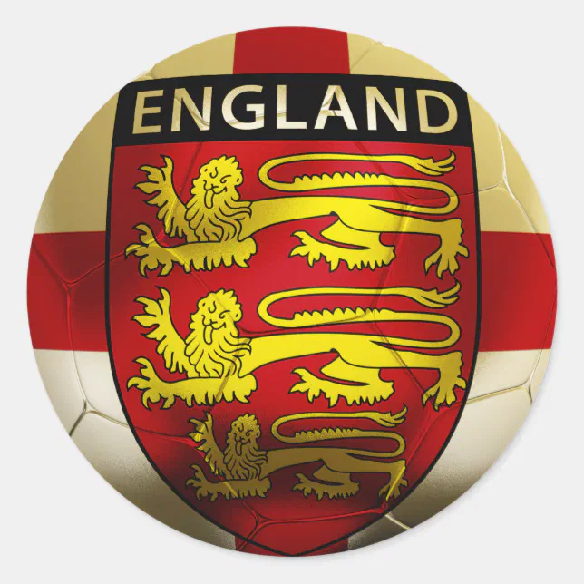 England Football Classic Round Sticker | Zazzle