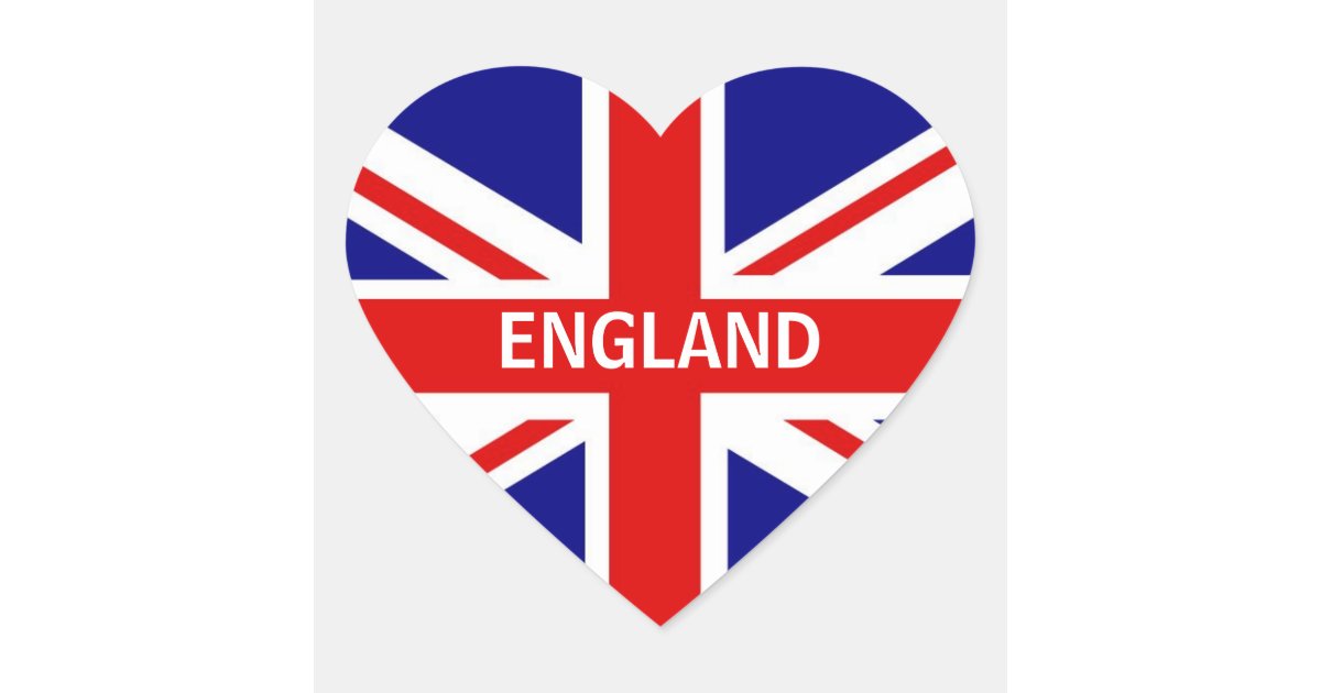 England Heart Sticker | Zazzle