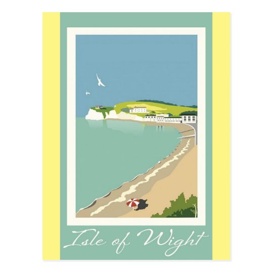 England Isle of Wight Vintage Travel Poster Postcard | Zazzle.com