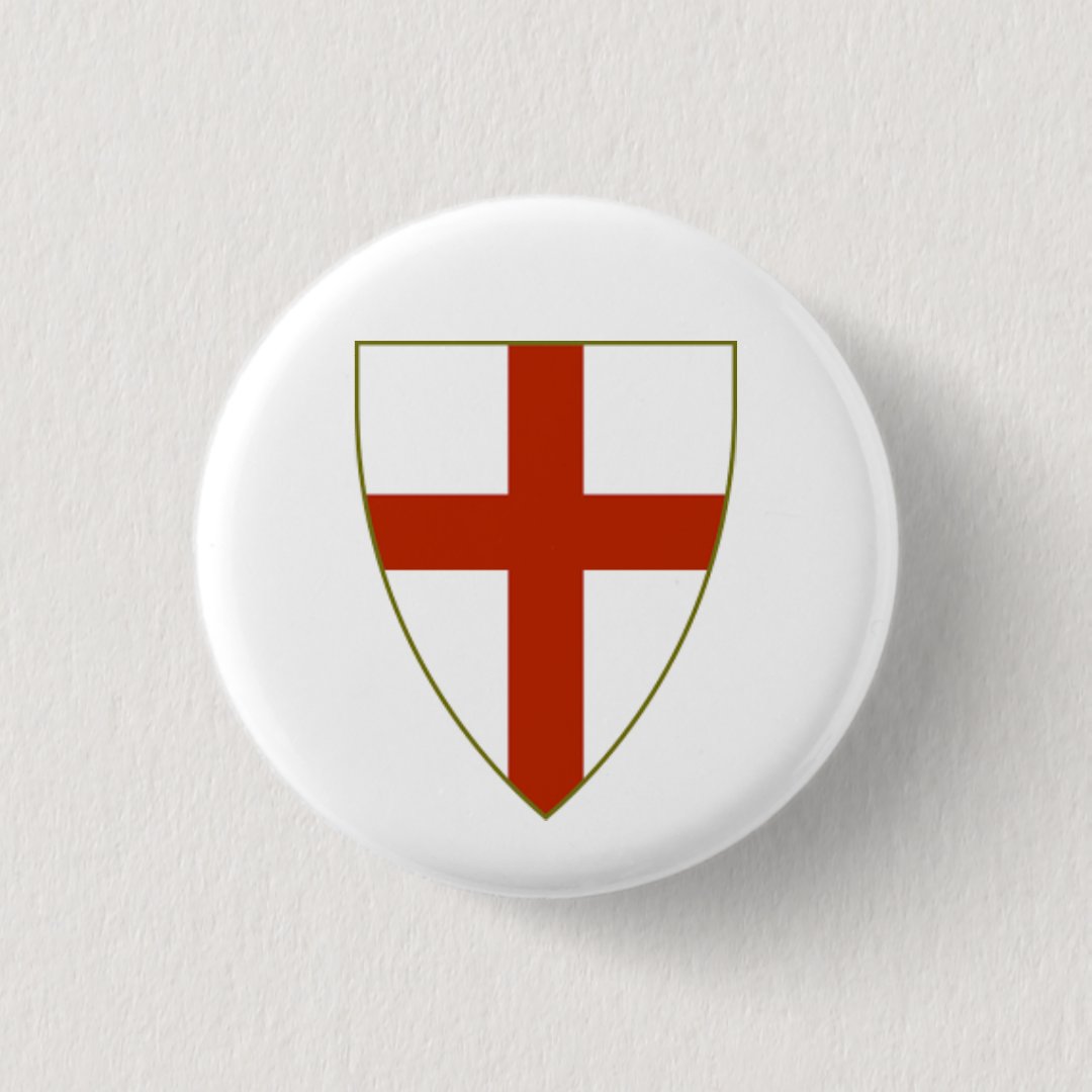 ENGLAND ST GEORGE CROSS SHIELD PIN BADGE | Zazzle