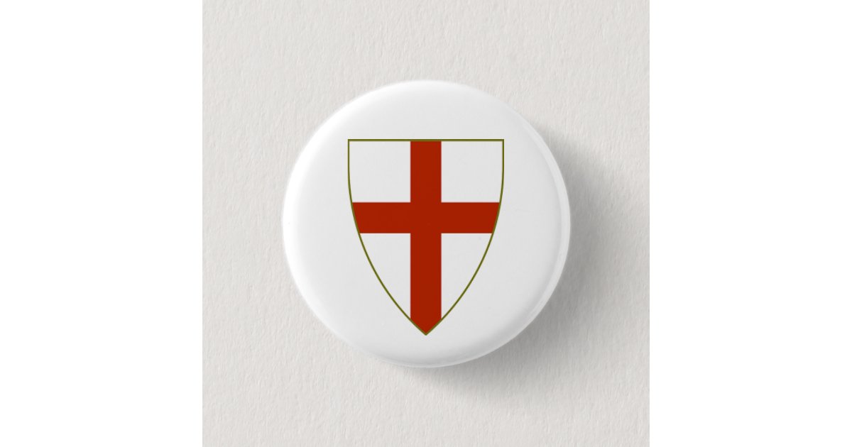 ENGLAND ST GEORGE CROSS SHIELD PIN BADGE | Zazzle