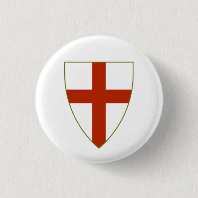 ENGLAND ST GEORGE CROSS SHIELD PIN BADGE | Zazzle