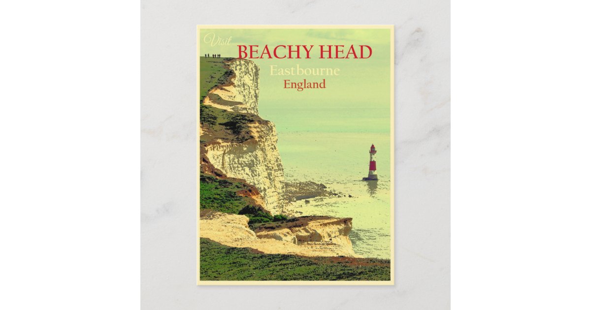 England Vintage Beachy Head Eastbourne Travel Postcard | Zazzle