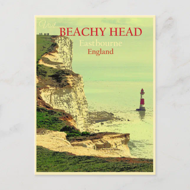 England Vintage Beachy Head Eastbourne Travel Postcard | Zazzle