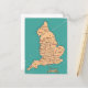 England Vintage Counties Map Announcement Postcard | Zazzle