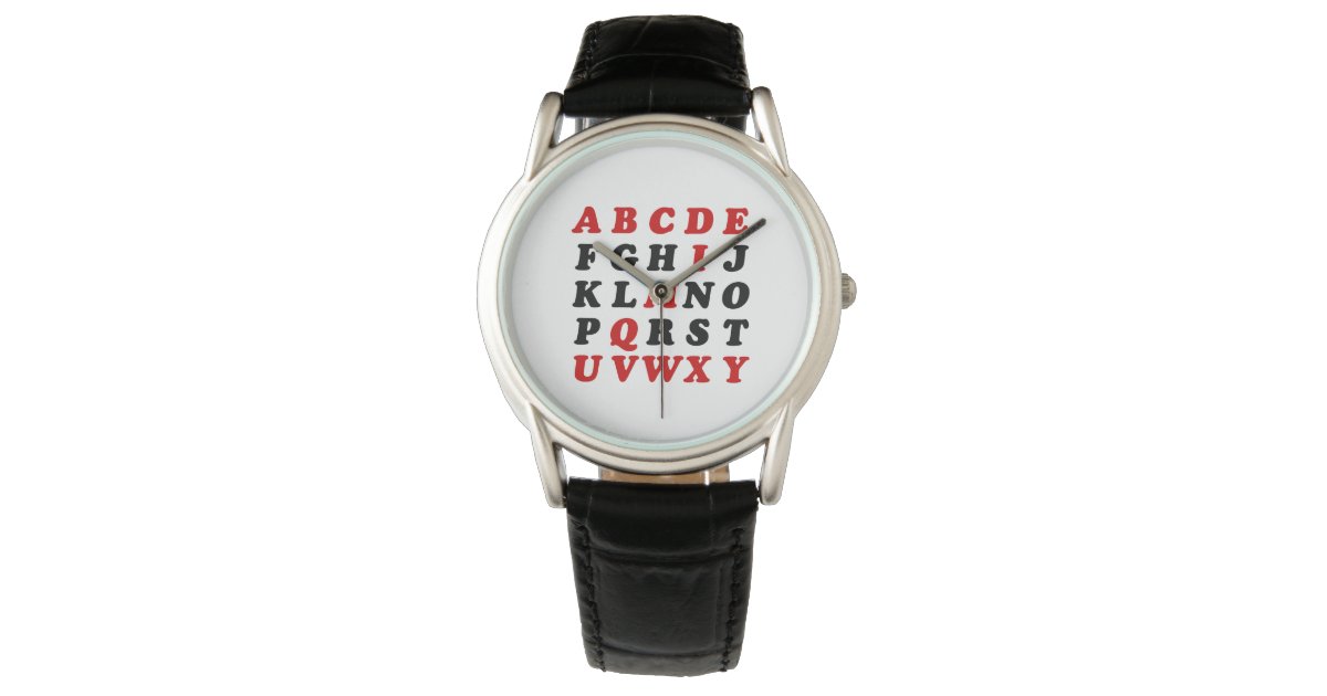 English Alphabet Watch | Zazzle
