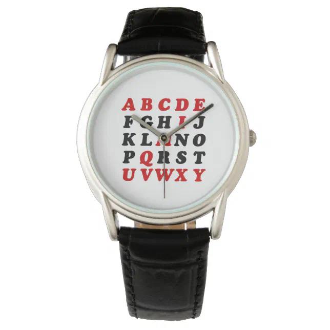 English Alphabet Watch | Zazzle