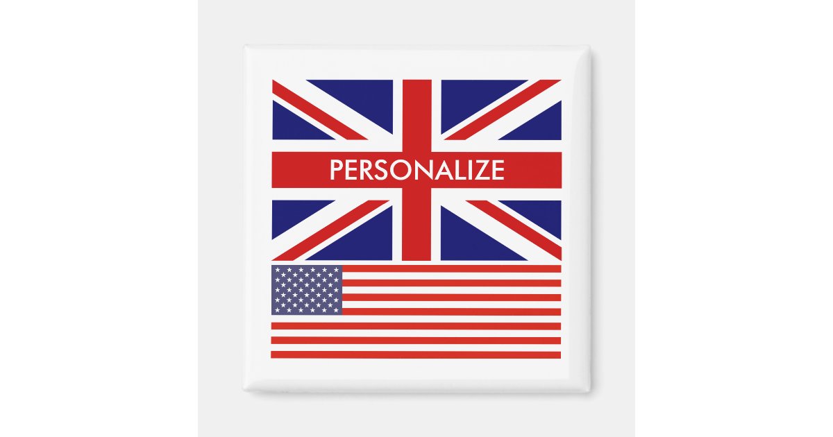 English American British Union Jack flag fridge Magnet | Zazzle