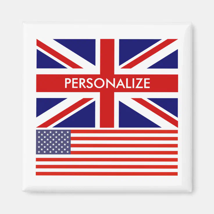 English American British Union Jack flag fridge Magnet | Zazzle
