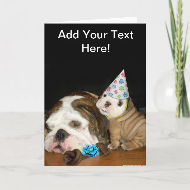 English Bulldog Birthday Card | Zazzle