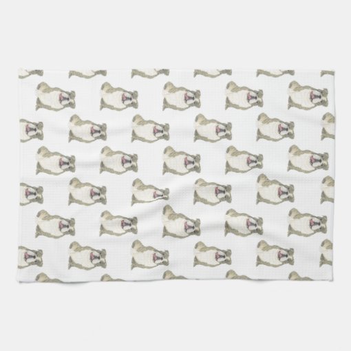 English Bulldog (Brindle) Kitchen Towel | Zazzle