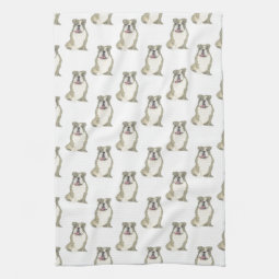 English Bulldog (Brindle) Kitchen Towel | Zazzle
