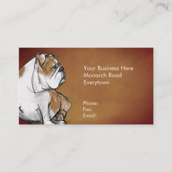 English Bulldog Business Card | Zazzle.com