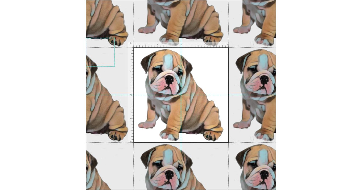 English Bulldog Fabric | Zazzle