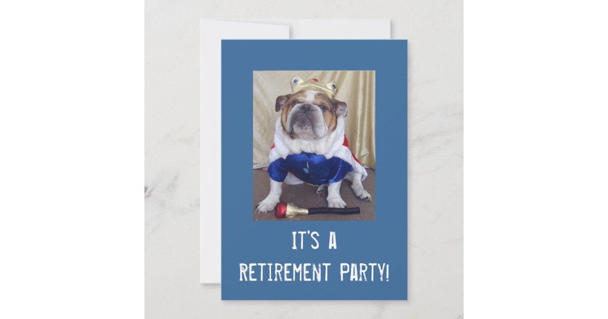 English Bulldog Retirement Party Invitations | Zazzle