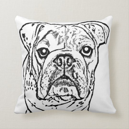 English bulldog throw pillow | Zazzle.com