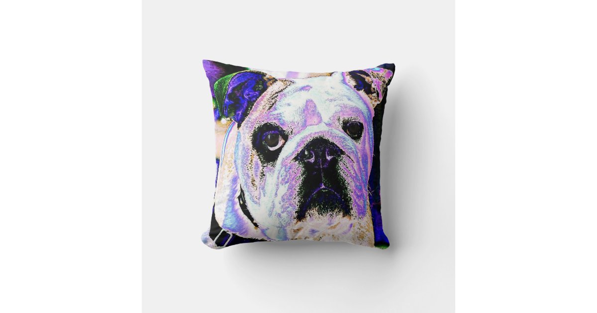 English Bulldog Throw Pillow | Zazzle
