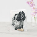 English Cocker Spaniel Dog Art Note Card | Zazzle