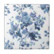 English Cottage Garden Floral Blue n White Pattern Ceramic Tile | Zazzle