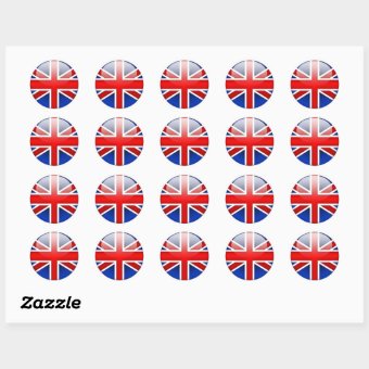 English Flag 2.0 Classic Round Sticker | Zazzle