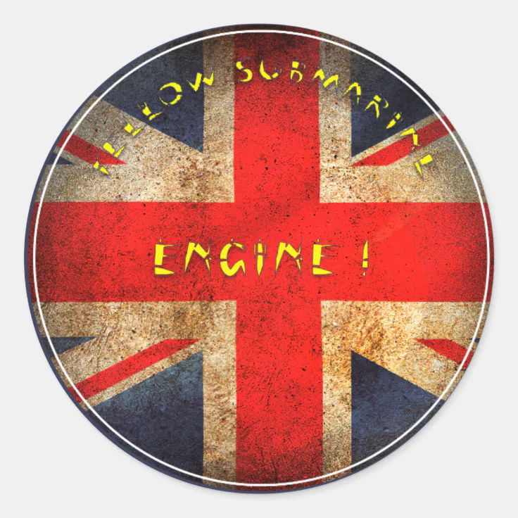 English flag classic round sticker | Zazzle