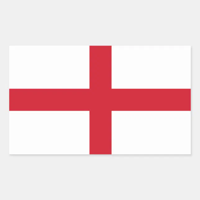 English Flag Rectangular Sticker | Zazzle