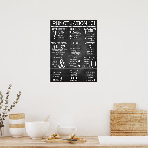 English Grammar Punctuation Poster | Zazzle