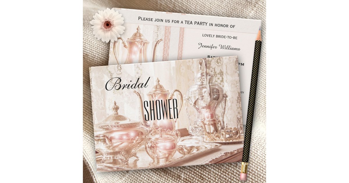 English High Tea Bridal Shower Invitation | Zazzle