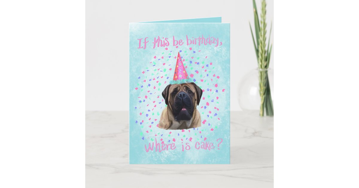 English Mastiff Birthday Card | Zazzle