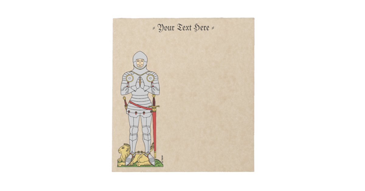 English Medieval Knight Circa 1430 Notepad | Zazzle