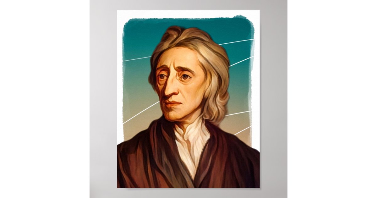English Philosopher John Locke illustration Poster | Zazzle
