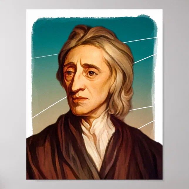 English Philosopher John Locke illustration Poster | Zazzle