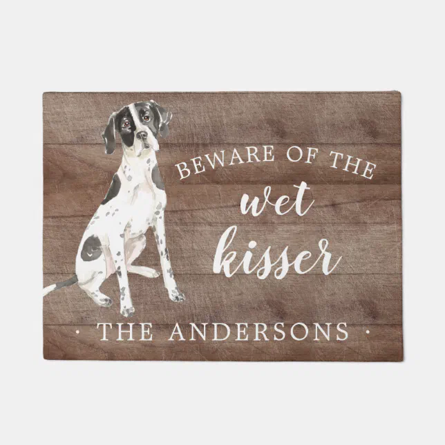 English Pointer Dog Personalized Door Mat | Zazzle