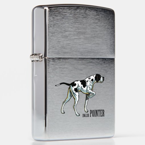 English pointer dog zippo lighter | Zazzle